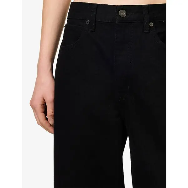 FRAME The Bow Wide-leg High-rise Denim Jeans