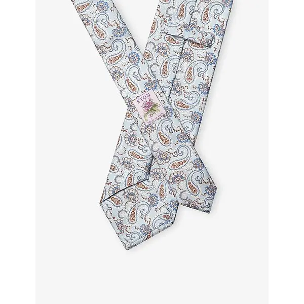 Eton Paisley-print Silk Tie