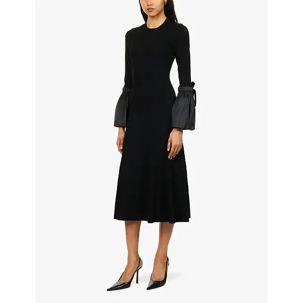 Simkhai Maelle Ribbed Knitted Midi Dress