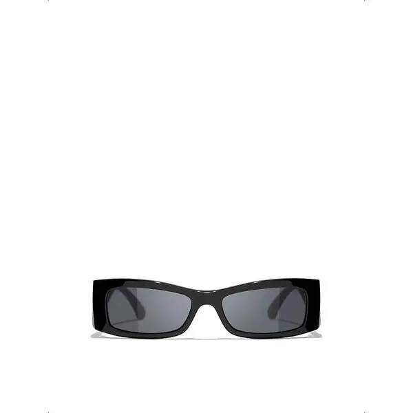 Chanel Ch5566 Rectangle-frame Acetate Sunglasses