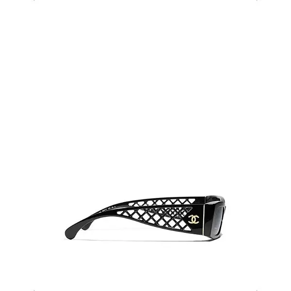 Chanel Ch5566 Rectangle-frame Acetate Sunglasses