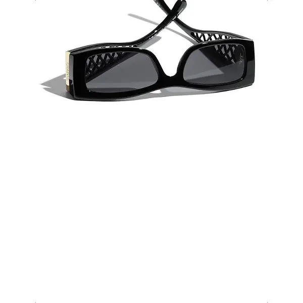 Chanel Ch5566 Rectangle-frame Acetate Sunglasses