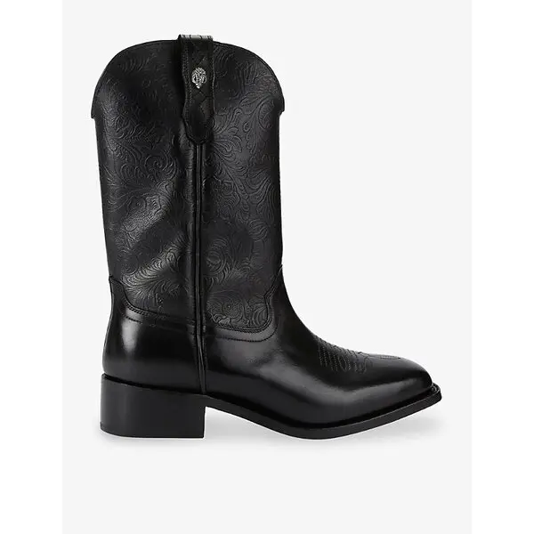 Kurt Geiger Phoenix Leather Western Boots