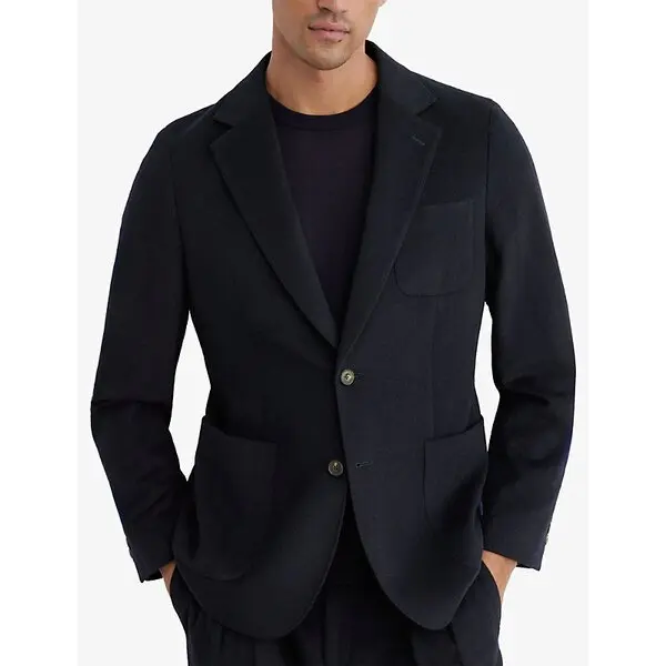 REISS Collin Single-breasted Wool-blend Blazer