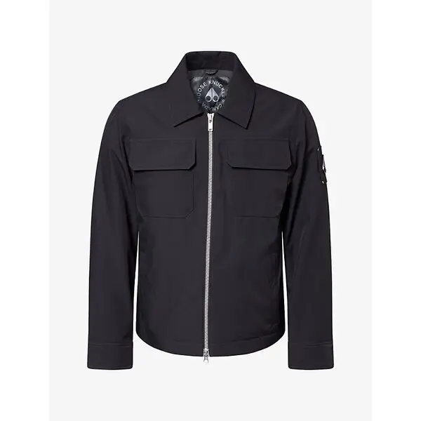 Moose Knuckles Jacques Logo-badge Woven Jacket - Black