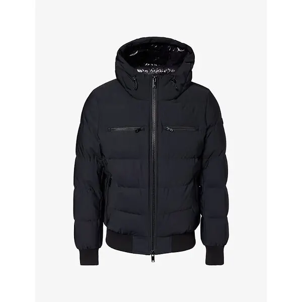 Moose Knuckles Soho Hooded Shell-down Bomber Jacket - Black