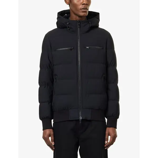 Moose Knuckles Soho Hooded Shell-down Bomber Jacket