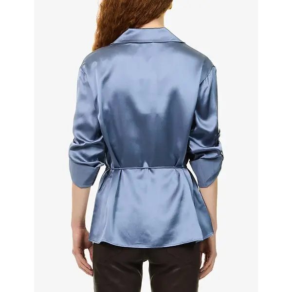 Rag & Bone Sonny Patch-pocket Silk Blouse