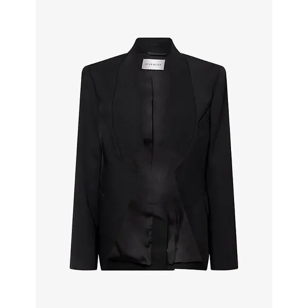 Givenchy Tailored Reverse-lapel Wool Jacket
