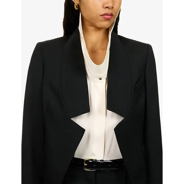Givenchy Tailored Reverse-lapel Wool Jacket