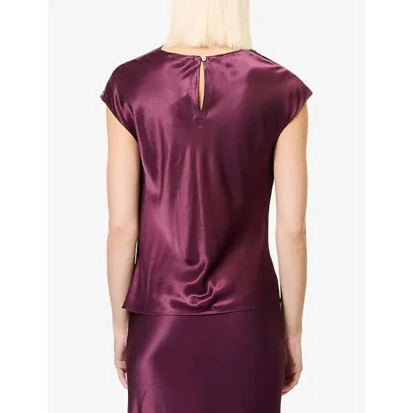 Rails Loretta Cowl-neck Satin Top