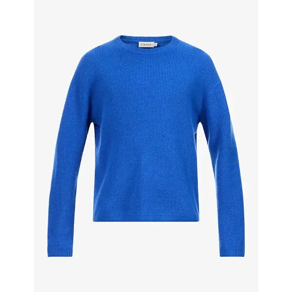 FRAME Crewneck Textured Wool-and-cashmere Jumper