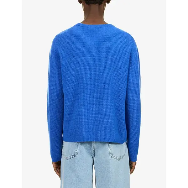 FRAME Crewneck Textured Wool-and-cashmere Jumper