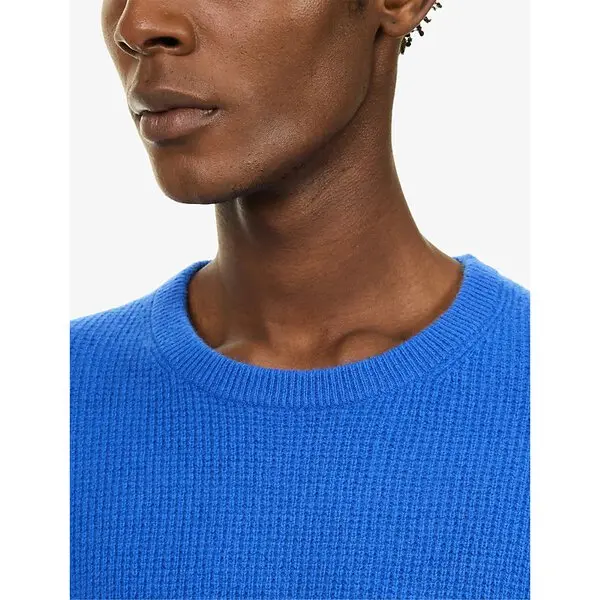 FRAME Crewneck Textured Wool-and-cashmere Jumper