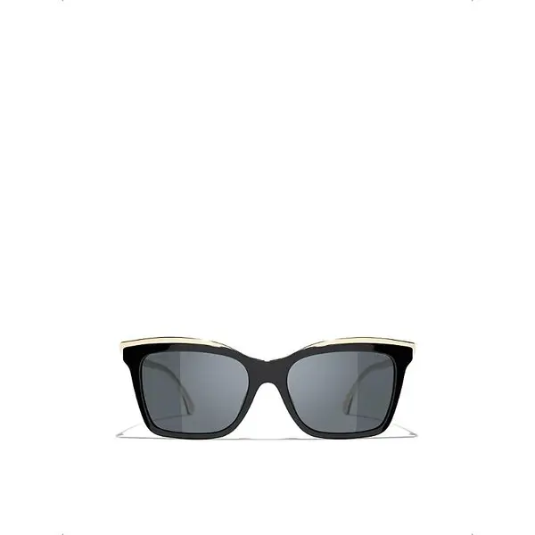 Chanel Ch4301 Butterfly-frame Acetate Sunglasses - Black