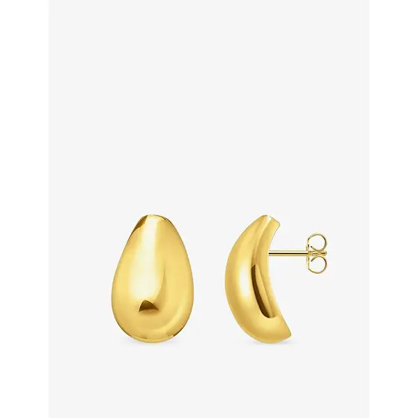 THOMAS SABO Rounded 18ct Gold-plated Sterling Silver Stud Earrings - Rounded Ear Studs
