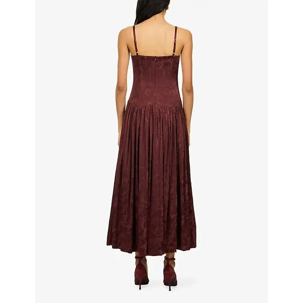 Anna October Antoinette Bodice Satin Midi Dress