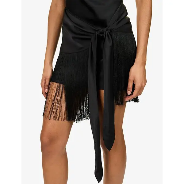 Anna October Batty Draped Satin Mini Dress