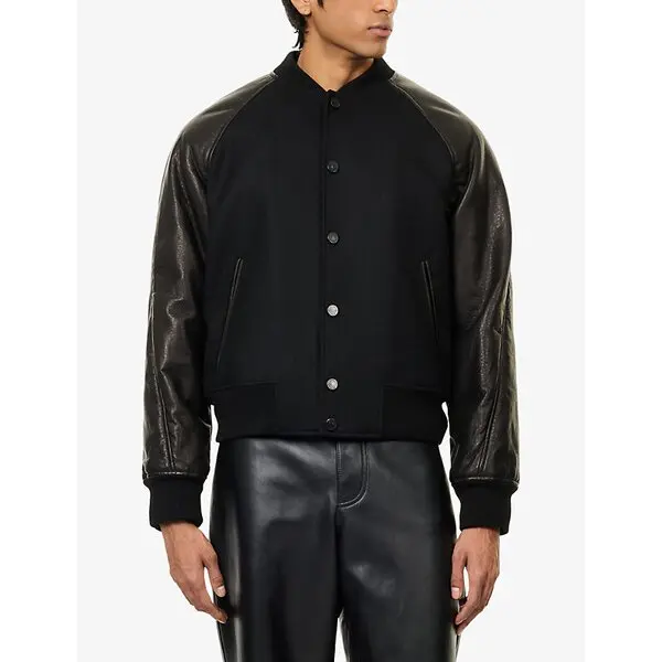 Givenchy Embroidered-logo Welt-pocket Wool Jacket