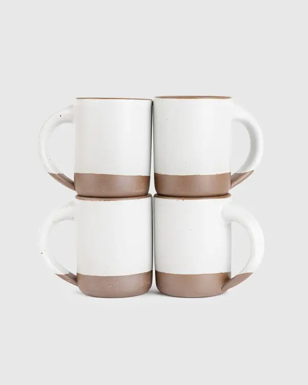 Quince East Fork The Mug, Set Of 4 - Eggshell
