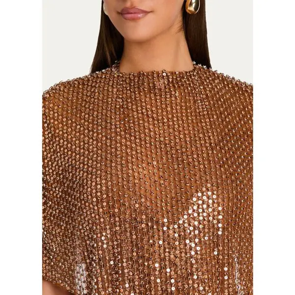 Retrofete Sylvey Crystal Mesh Capelet