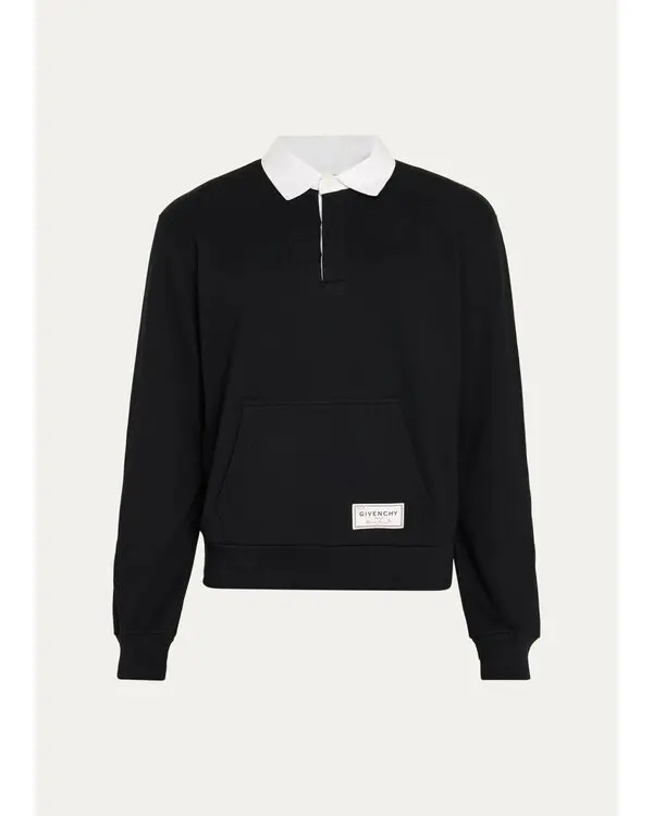 Givenchy Coutoure Seam Polo Sweatshirt - Black