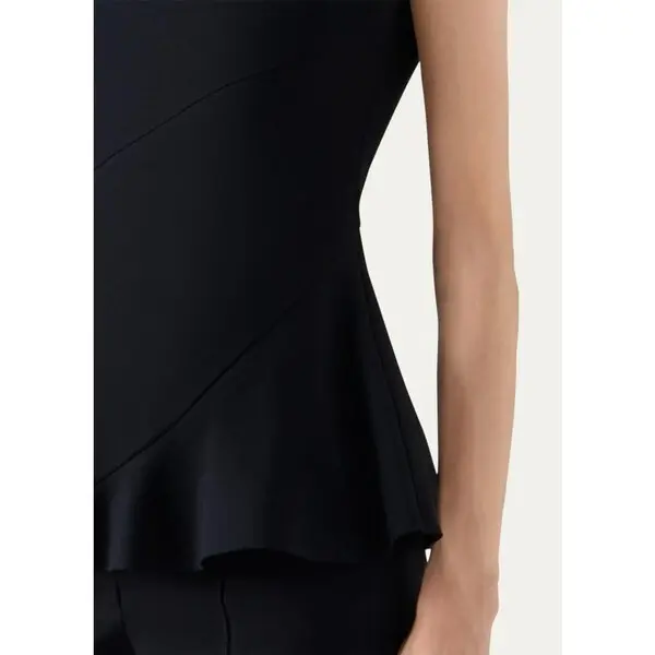 Akris Mock Turtleneck Peplum Top