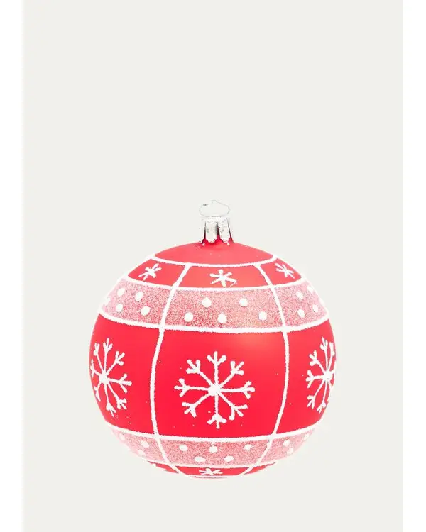 Bergdorf Goodman Snowflake Glass Ornat