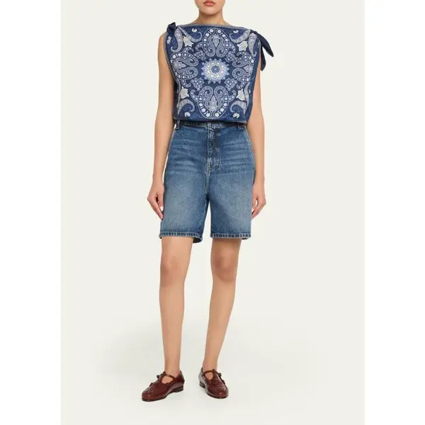 Sea Emelina Printed Tie-side Mini Skirt