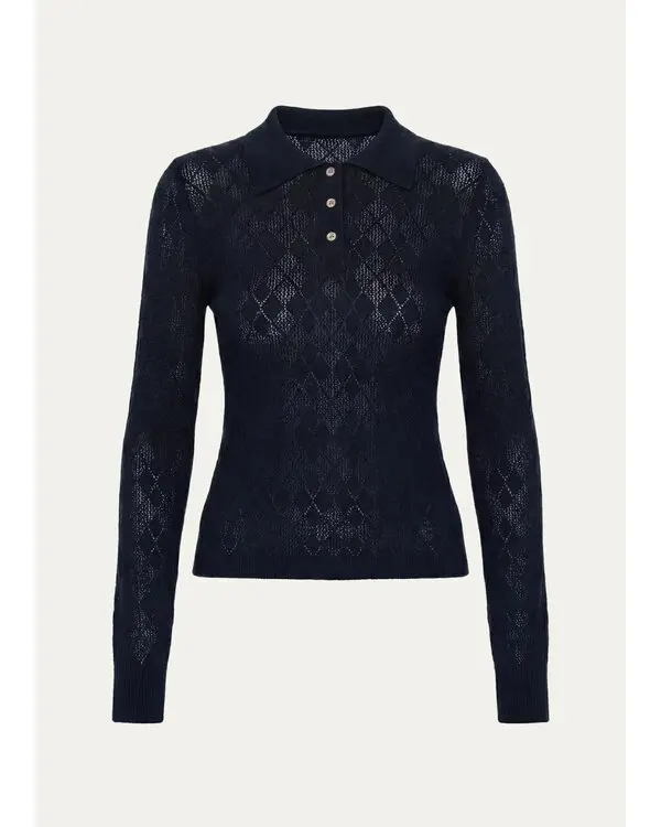 Sea Jane Argyle Polo Sweater