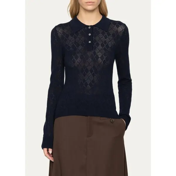Sea Jane Argyle Polo Sweater