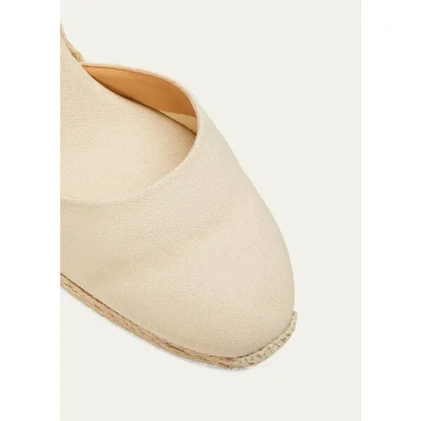 CastaÑer Carina Canvas Ankle-wrap Wedge Espadrilles