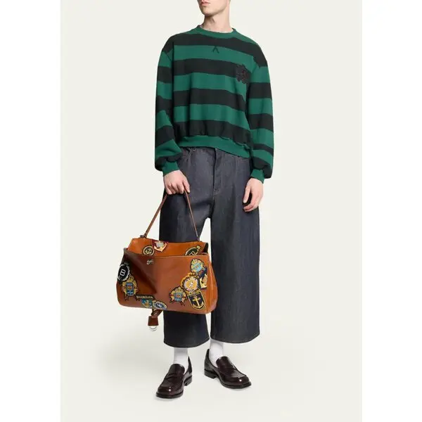 Balenciaga Rodeo Multi-patch Leather Top-handle Bag