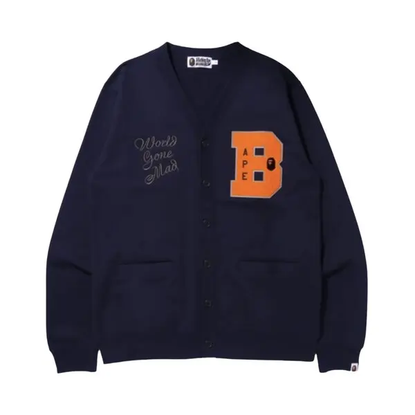 A BATHING APE Sweat Cardigan 'navy