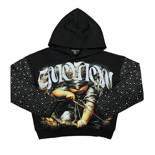 Mixed Emotion Archer Rhinestone Hoodie