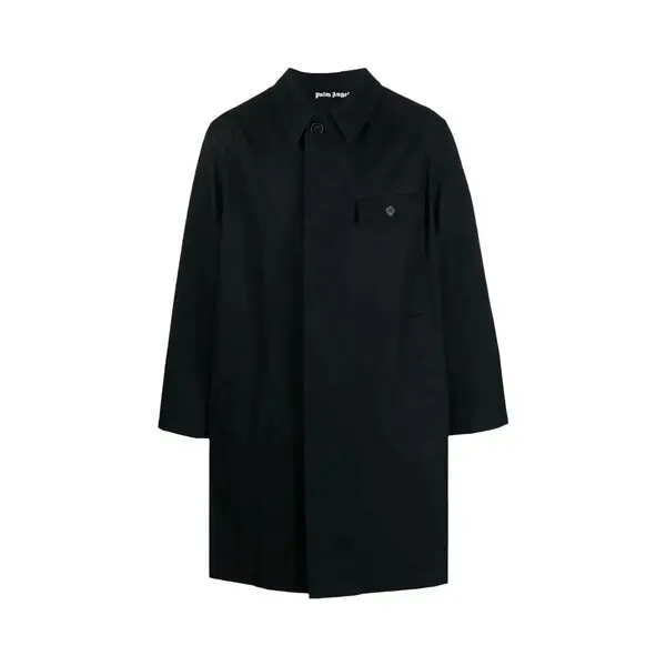 Palm Angels Light Weight Logo Coat 'black/white