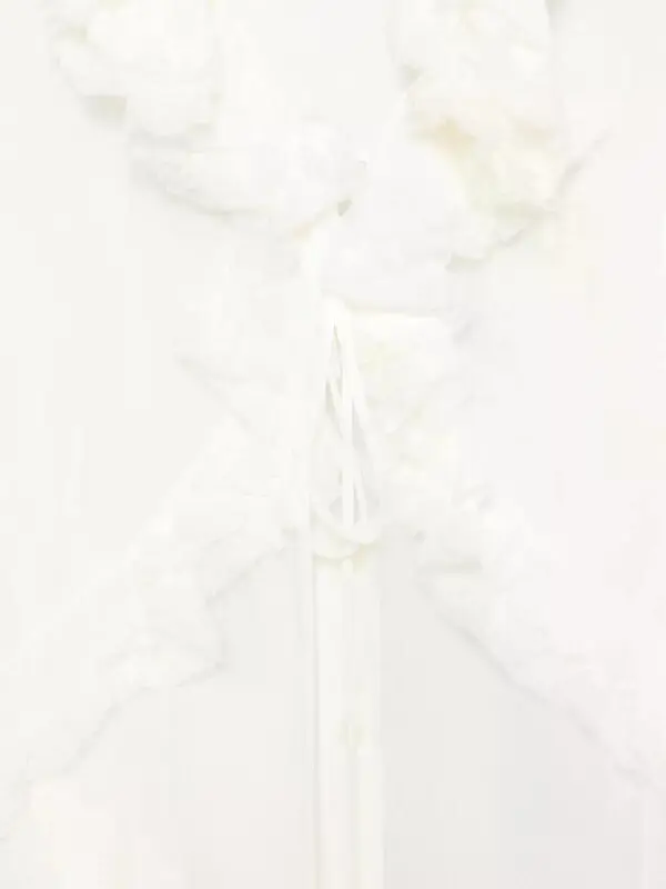 Patrizia Pepe Ruffled Sheer Shirt