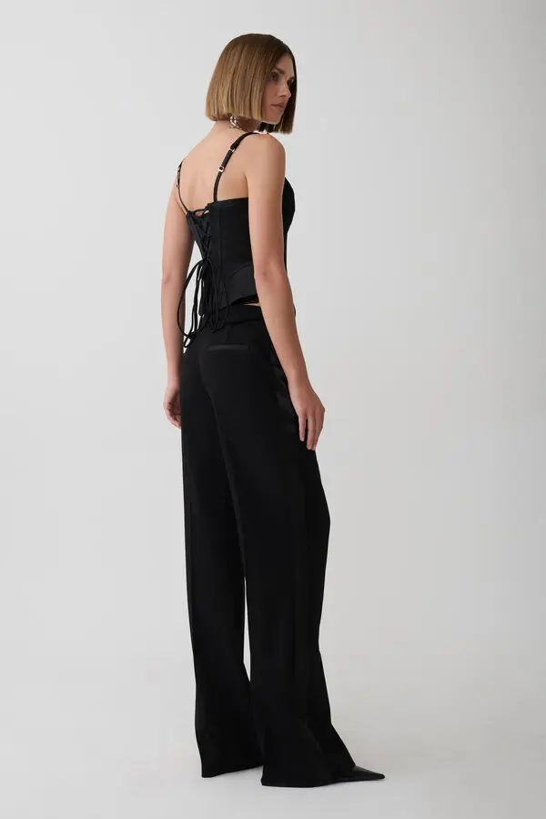 Meshki Melina Satin Peplum Corset Top