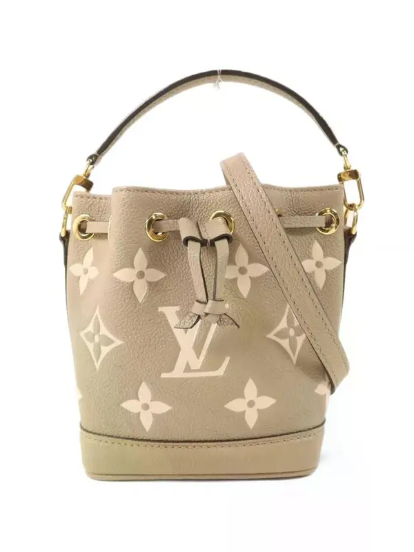 LOUIS VUITTON Nano Monogram Empreinte Noe Bucket Bag - Neutrals