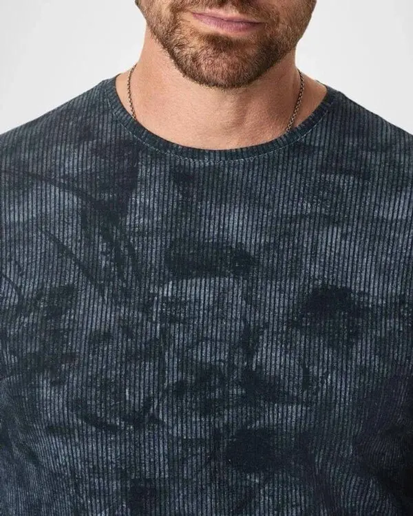 John Varvatos Apos;s Parson Long-sleeve Printed Cotton Top - Navy