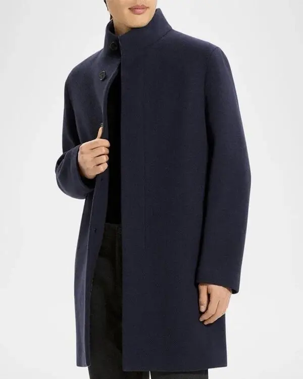 Theory Apos;s Belvin Melton-textured Wool-blend Coat