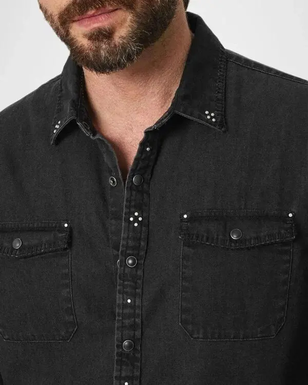 John Varvatos Apos;s Marshall Studded Western Shirt