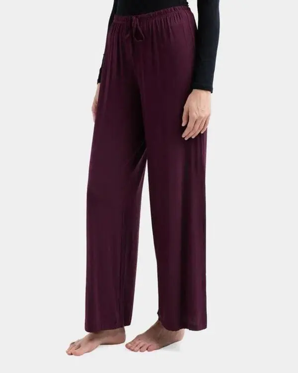 SKIMS Wide-leg Stretch Modal Pants - Currant