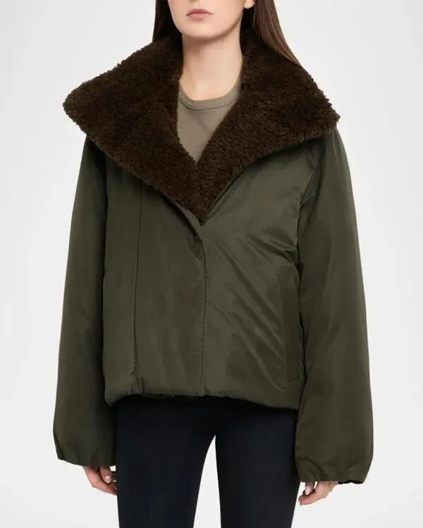 Vince Faux-fur-lined Puffer Coat - Black