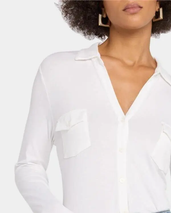 Majestic Filatures Soft Touch Button-down Shirt With Pockets