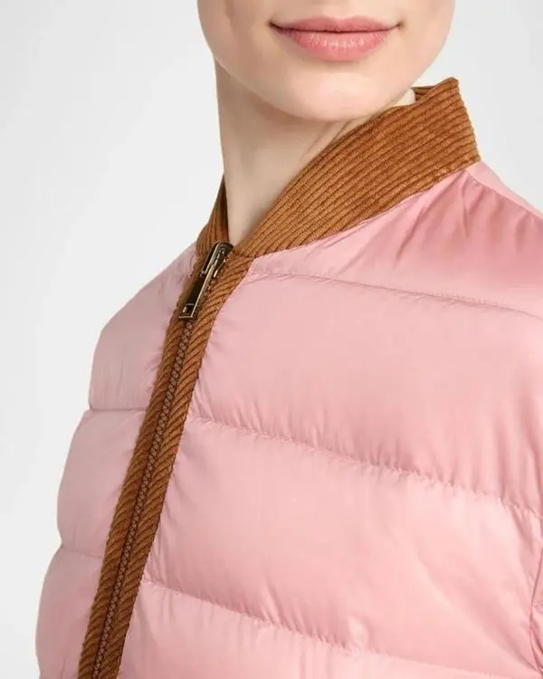 Moncler Blageon Reversible Down Corduroy Jacket - Brown