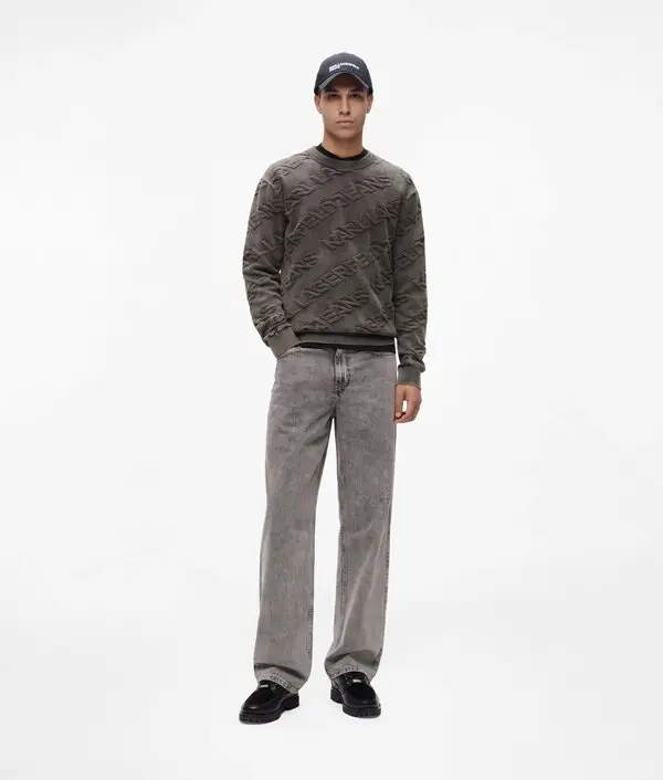Karl Lagerfeld Logo Acid Wash Sweater