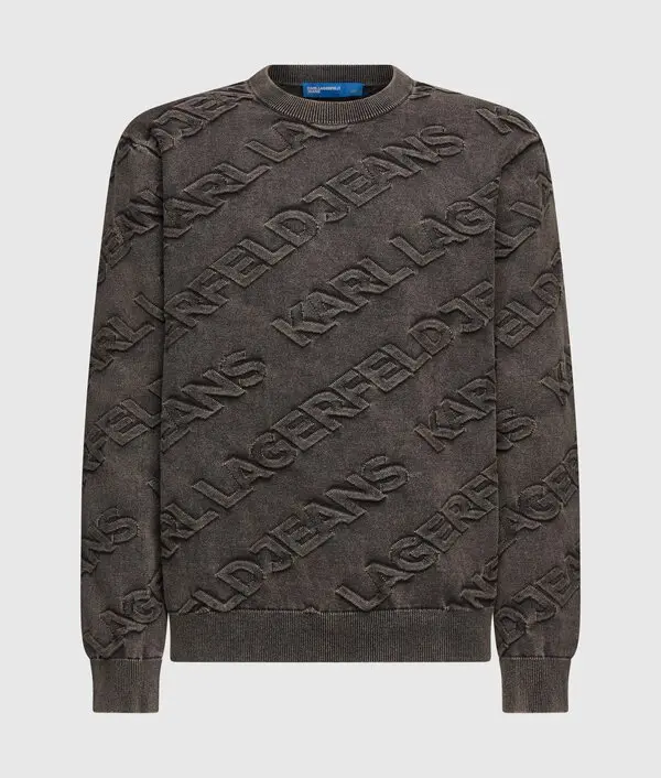 Karl Lagerfeld Logo Acid Wash Sweater