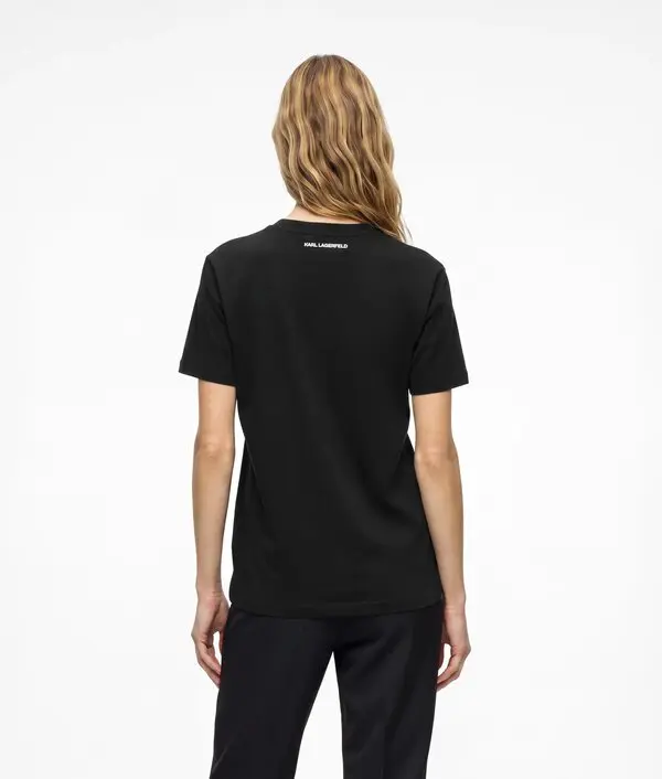 Karl Lagerfeld Exclusive Rue St-guillaume Rhinestone T-shirt - Black