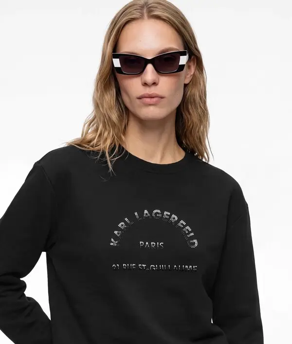 Karl Lagerfeld Exclusive Rue St-guillaume Rhinestone Sweatshirt